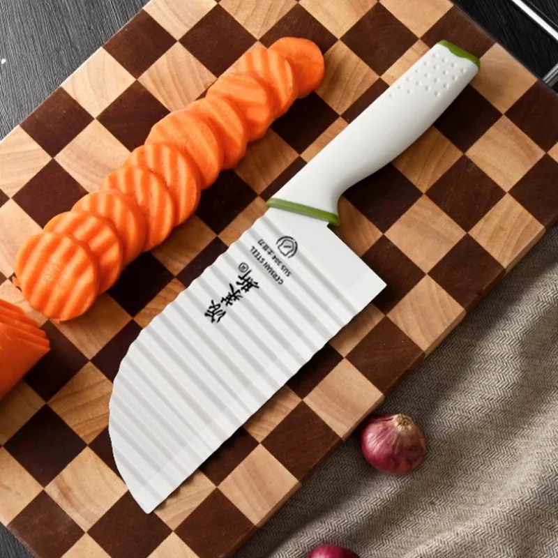 Wolf-tooth-potato-knife-stainless-steel-ripple-cutter-cutting-radish ...
