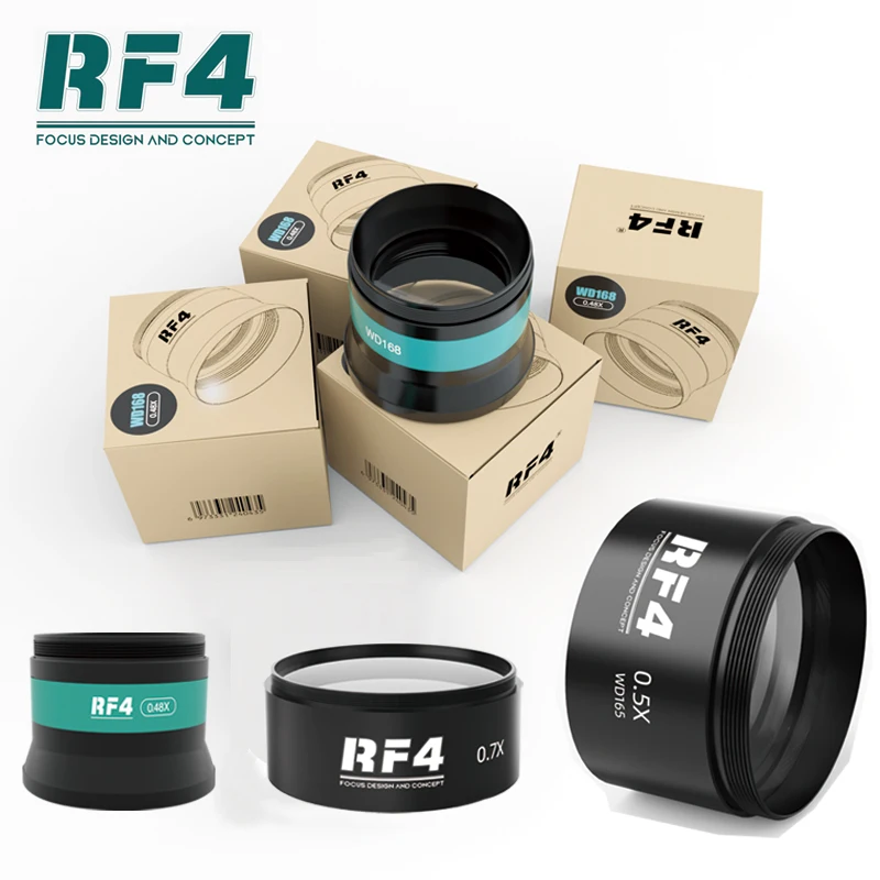 RF4-WD165-0-5X-0-7X-0-48X-Microscope-Glass-Lens-Trinocular-Microscope ...