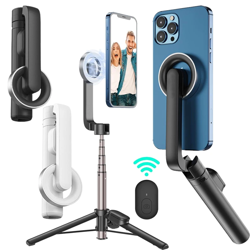 Mobile-Phone-Handheld-Stand-Bluetooth-Magnetic-Selfie-Stick-For-Phones ...