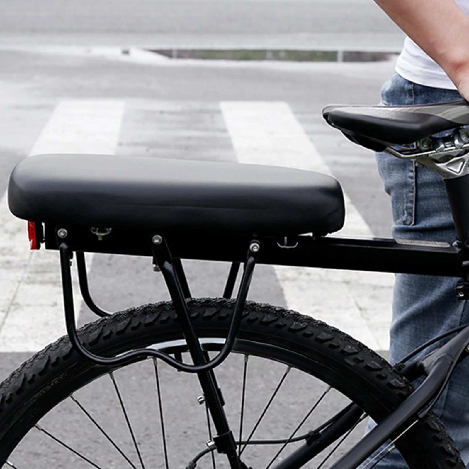 Bicycle-Rear-Seat-Cushion-Comfortable-Bike-Rear-Saddle-Thick-PU-Bike ...