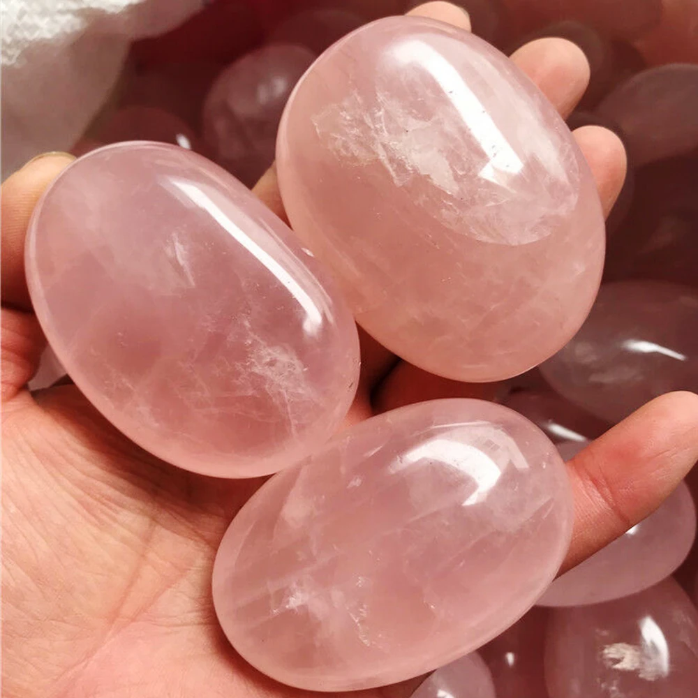 Natural-Rose-Quartz-Polishing-Oval-Shape-Irregular-Geometry-Pink ...