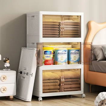 45 55 65 75cm Foldable Multi-Layer Storage Box Locker Multifunctional ...