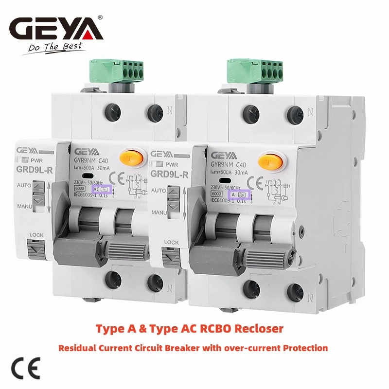 GEYA GRD9L+RCBO Automatic Self-Reclosing Device Differential Circuit ...