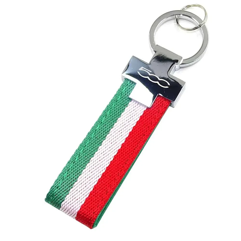 Car-Tricolour-flag-Italian-Flag-Style-keychain-For-Fiat-500-500L-500S ...