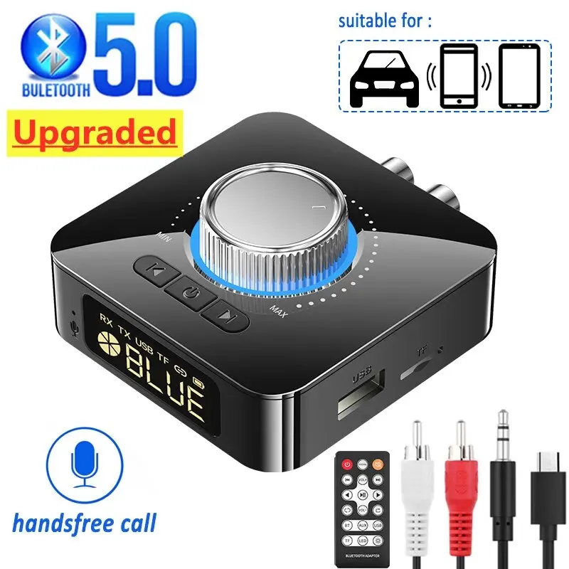 Bluetooth-Receiver-Transmitter-Remote-Control-Stereo-Music-3-5mm-AUX ...