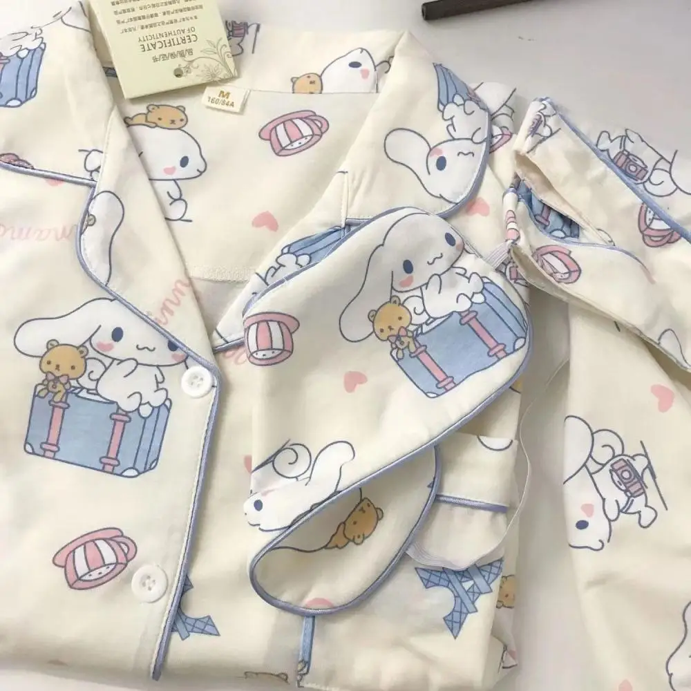 Sanrios Kawaii Cartoon Cinnamoroll Pajamas Female Autumn Sweet Cute ...