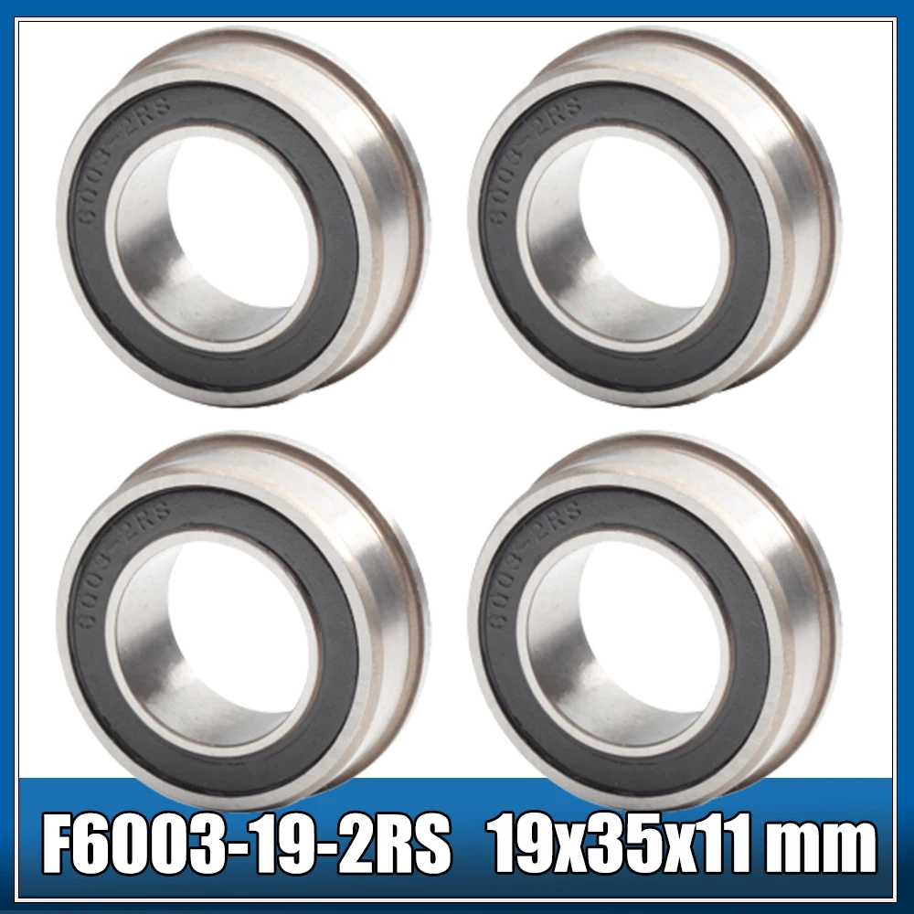 4PCS-F6003-F6003RS-Bearing-F6003-19-2RS-19x35x11-mm-ABEC-1-Flange-Ball ...