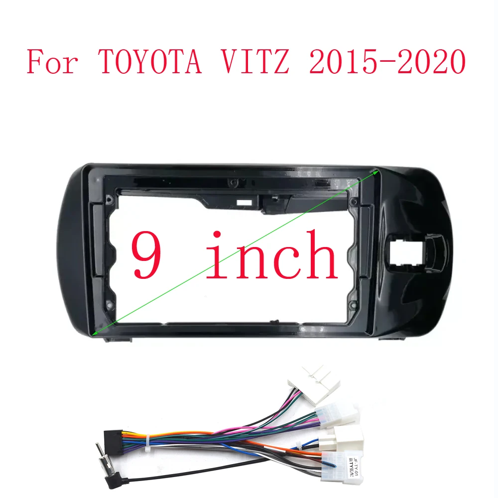 WQLSK-9-Inch-Car-Radio-Fascia-For-TOYOTA-VITZ-2015-2020-Video-Panel ...