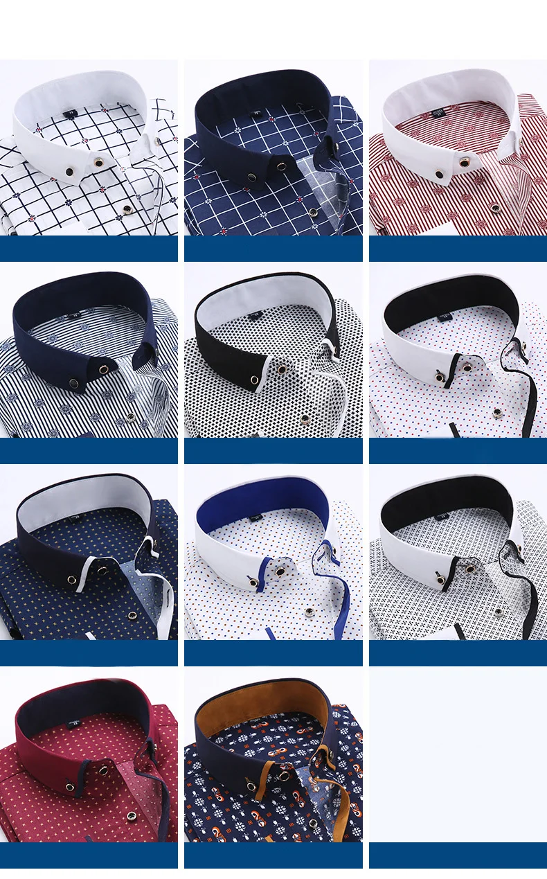 2024-moda-uomo-Slim-Fit-Social-Business-camicia-maschile-manica-lunga ...