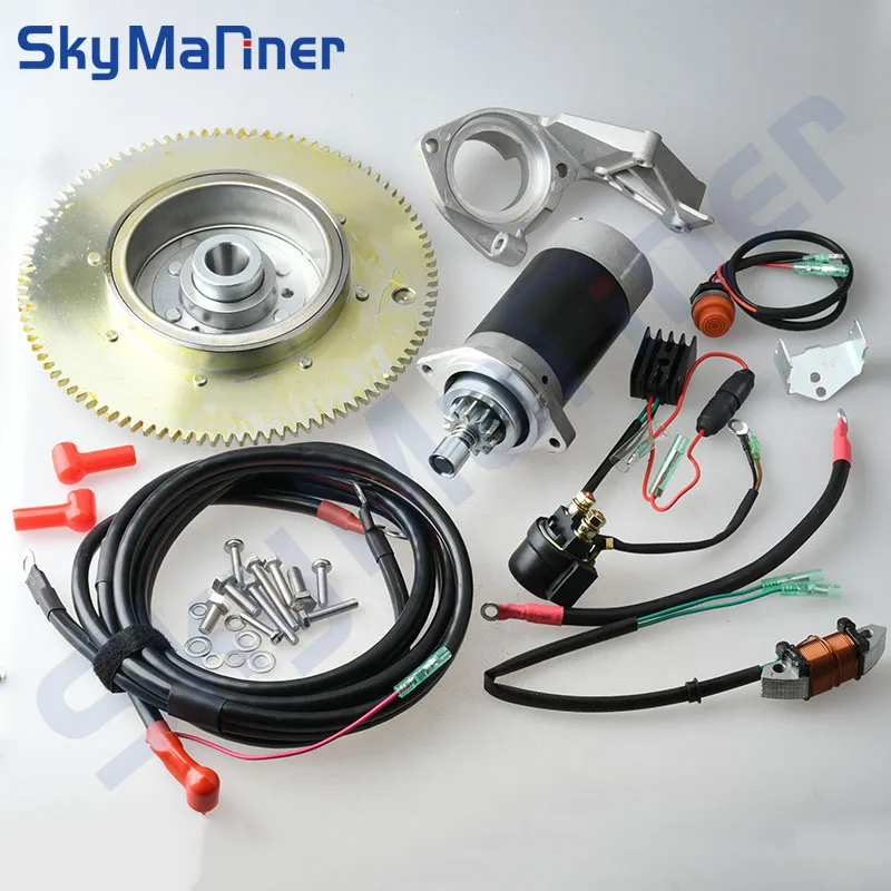 Electric Start Kit For YAMAHA T30 2 Stroke 30HP Starter Motor