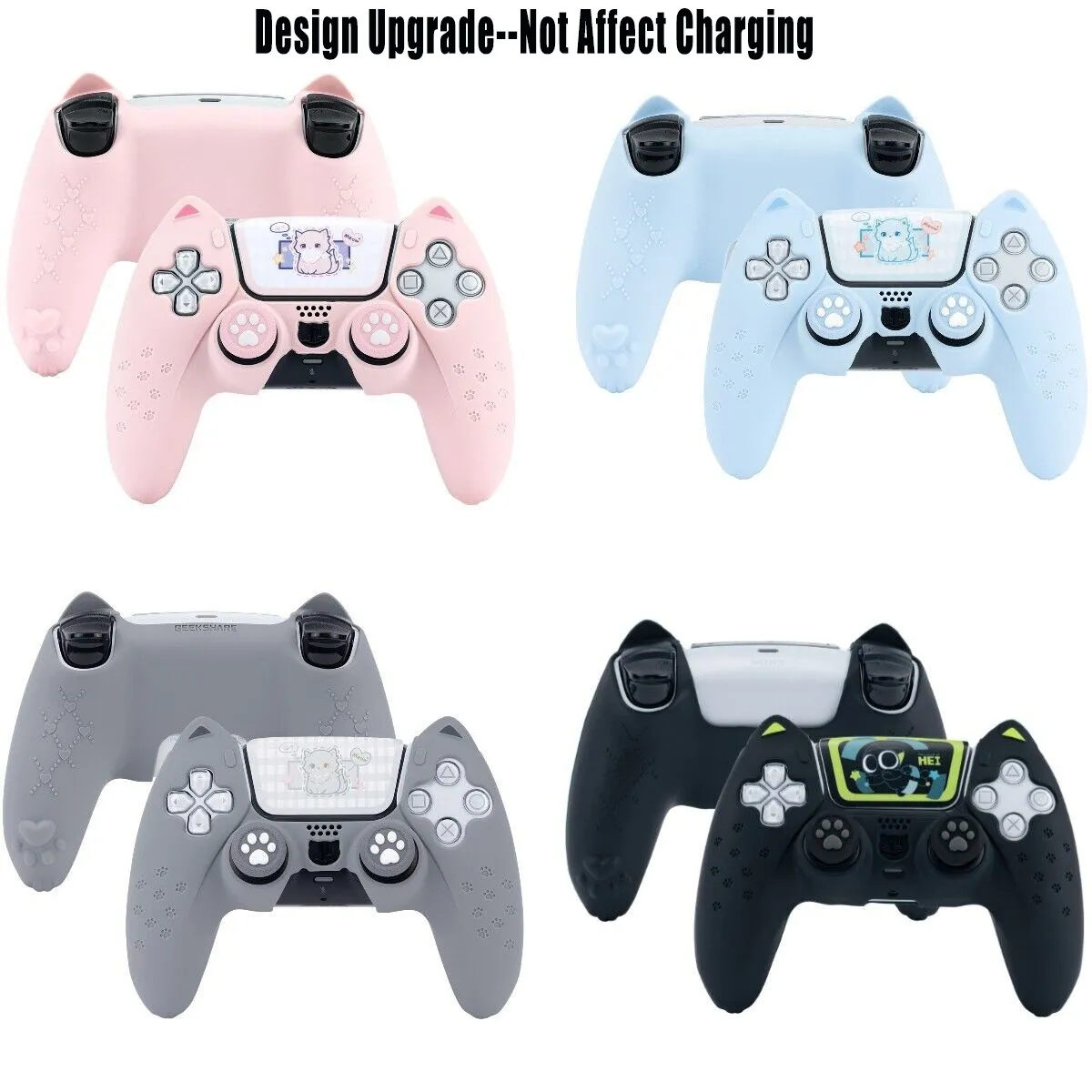 GeekShare-Protective-Case-Cover-for-PS5-Controller-Skin-Cat-Paw-Anti ...