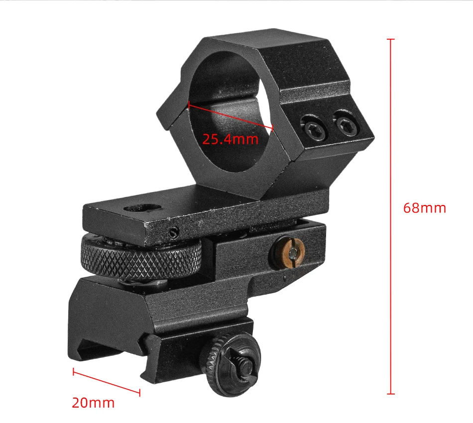 FIRE WOLF 25.4mm Ring Low Profile Double Nails Adjustable Windage ...