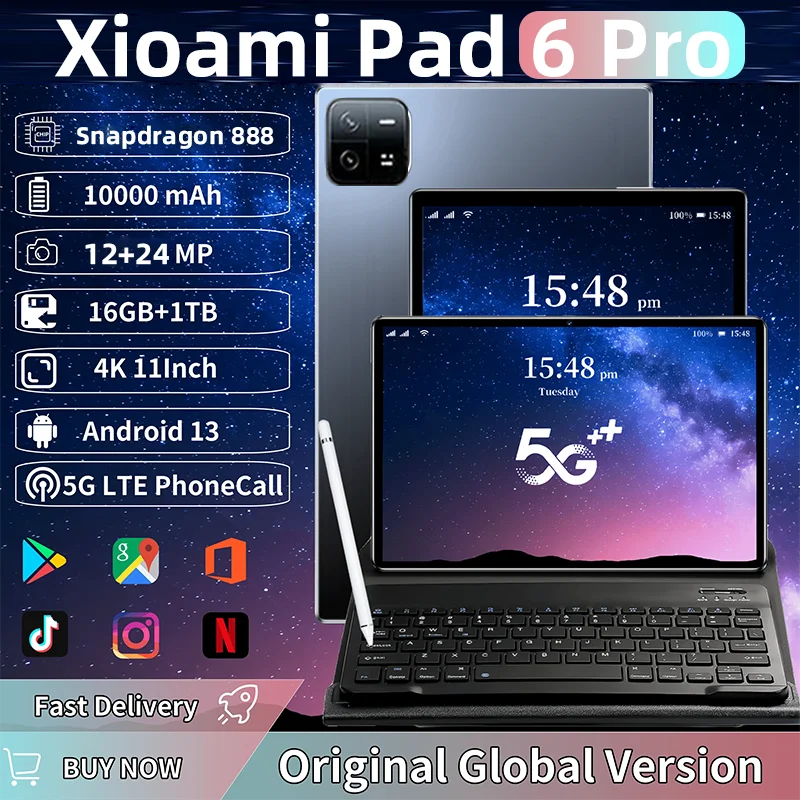 2024-Original-Global-Version-Tablets-PC-Pad-6-Pro-Snapdragon-888 ...