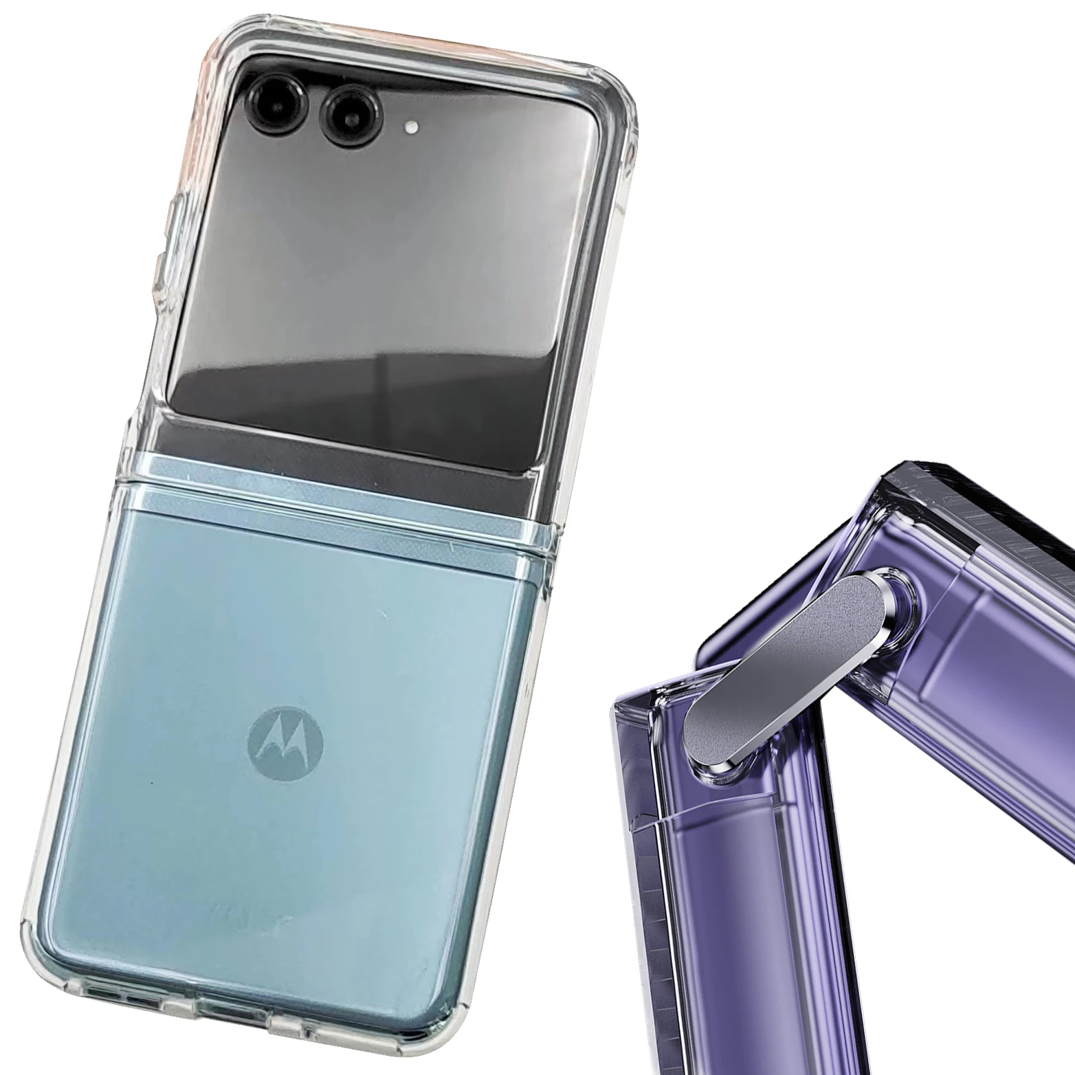 for Motorola Razr Plus 2023 Case Moto Razr 40 Ultra, Metal Buckle Slim ...