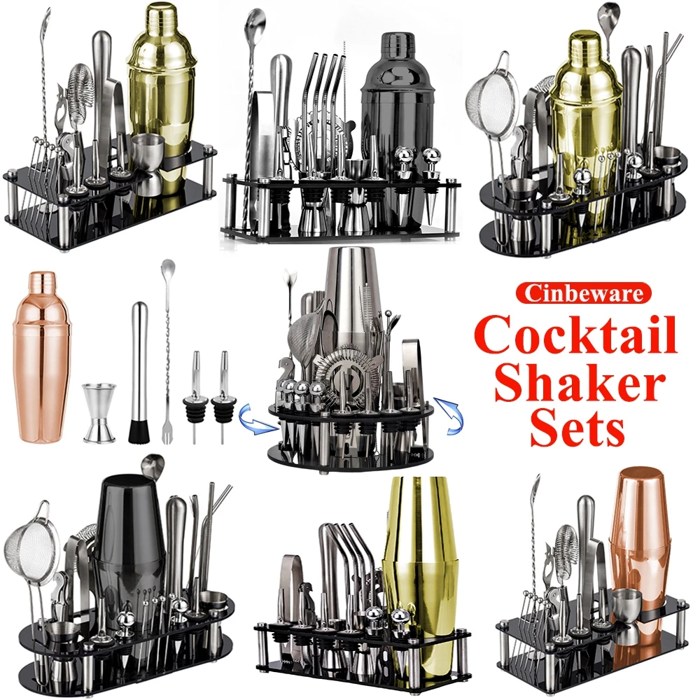 Conjunto-completo-de-Cocktail-Shaker-Boston-Shaker-Kits-Utens-lios ...