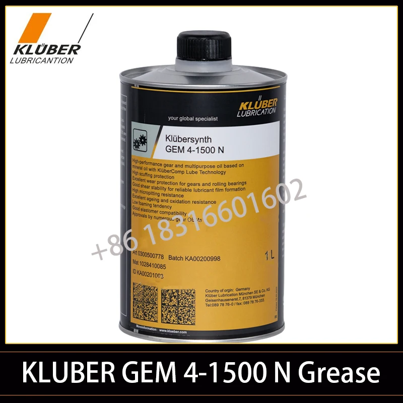1L-Kluber-GEM4-1500N-Lubrication-Spindle-Bear-Kl-bersynth-GEM-4-1500-N ...