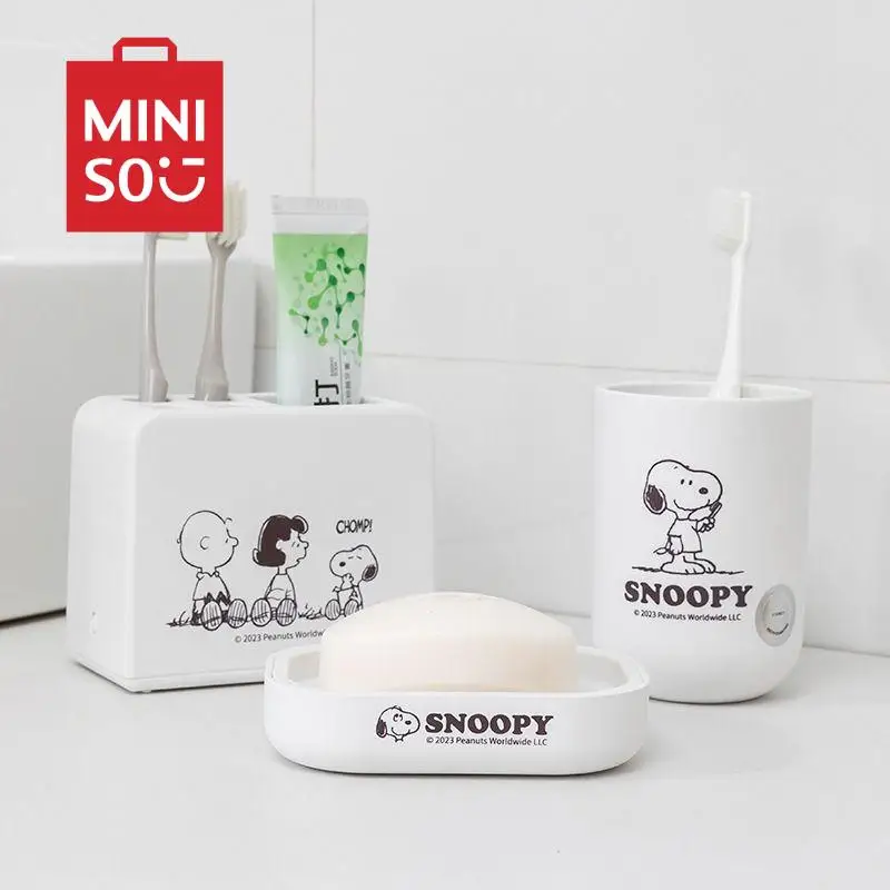 Miniso-Kawaii-Anime-Snoopy-Soap-Box-Tooth-Cup-Toothbrush-Holder-Cute ...