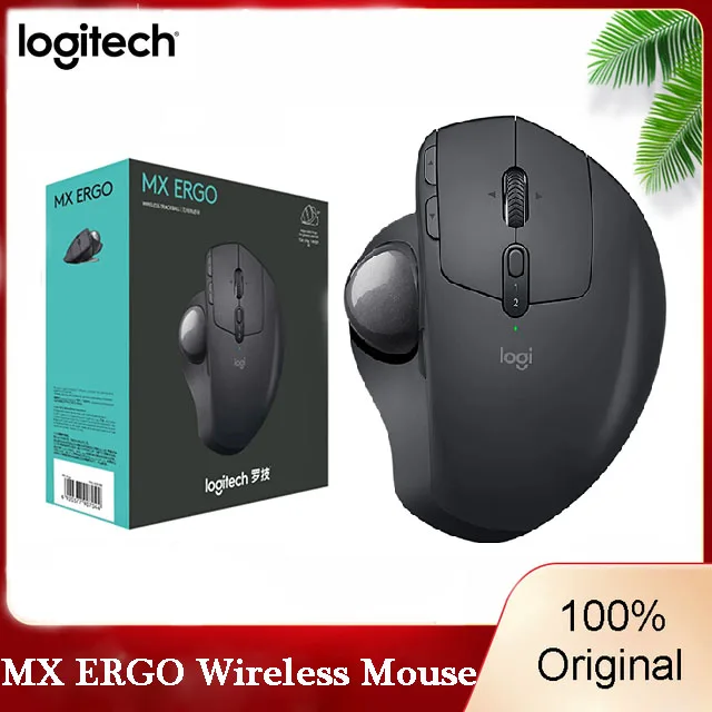 Logitech mx ergo sem fio trackball mouse 2.4g sem fio bluetooth ratos desenho do escritório cad ...