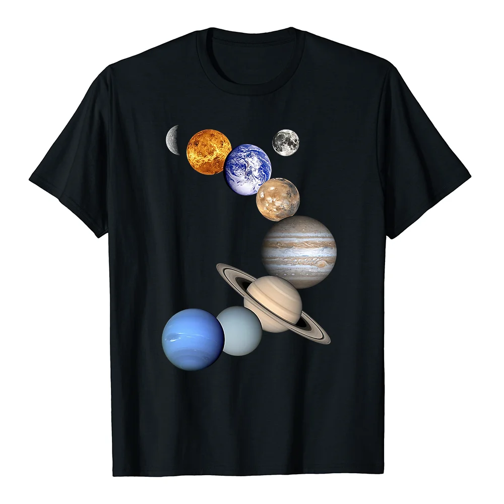 Solar System T Shirt Space Planet Tshirt EU Size 100% Cotton Soft Crew ...
