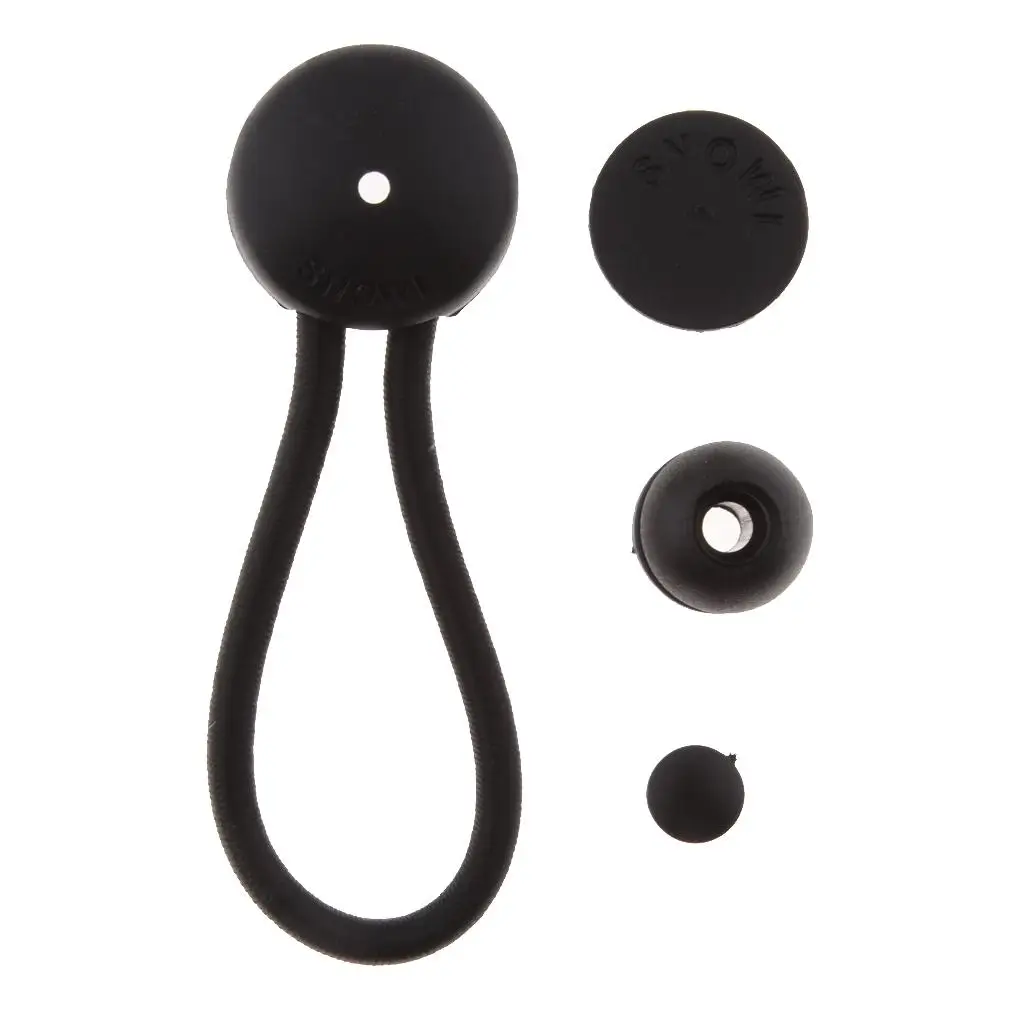 Shock Cord Fastener Tie Loops For Canvas Covers Black White