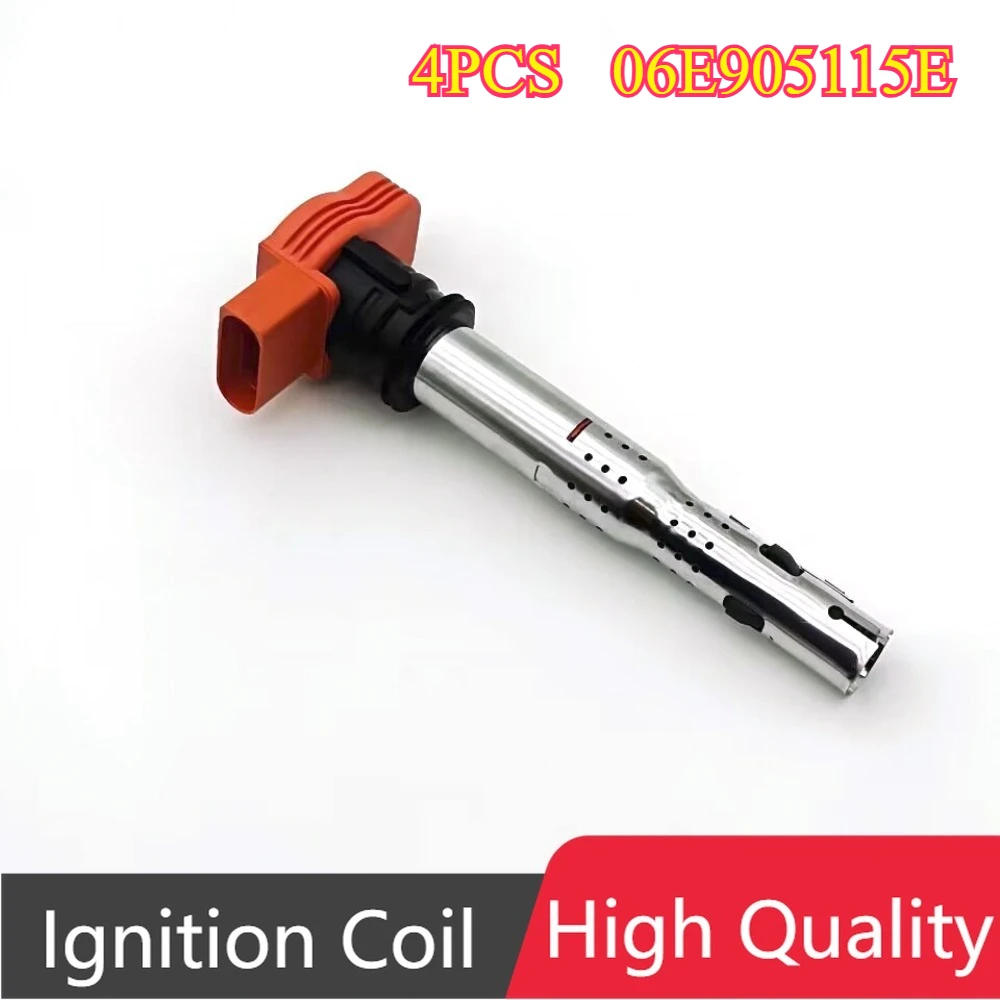 4Pcs 06E905115E Ignition Coils For Audi A4 A5 A6 A7 A8 Q5 Q7 VW Touareg ...