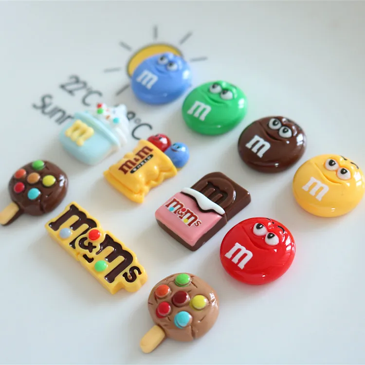 Pack of 10 Candy Beans Fridge Magnet Decorated Candy Photo Magnet - Spargut