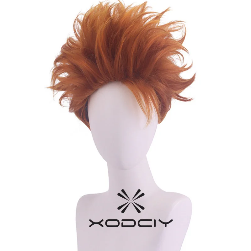 Andy-Samberg-Johnnystein-Wigs-Short-Orange-Fluffy-Layered-Synthetic ...