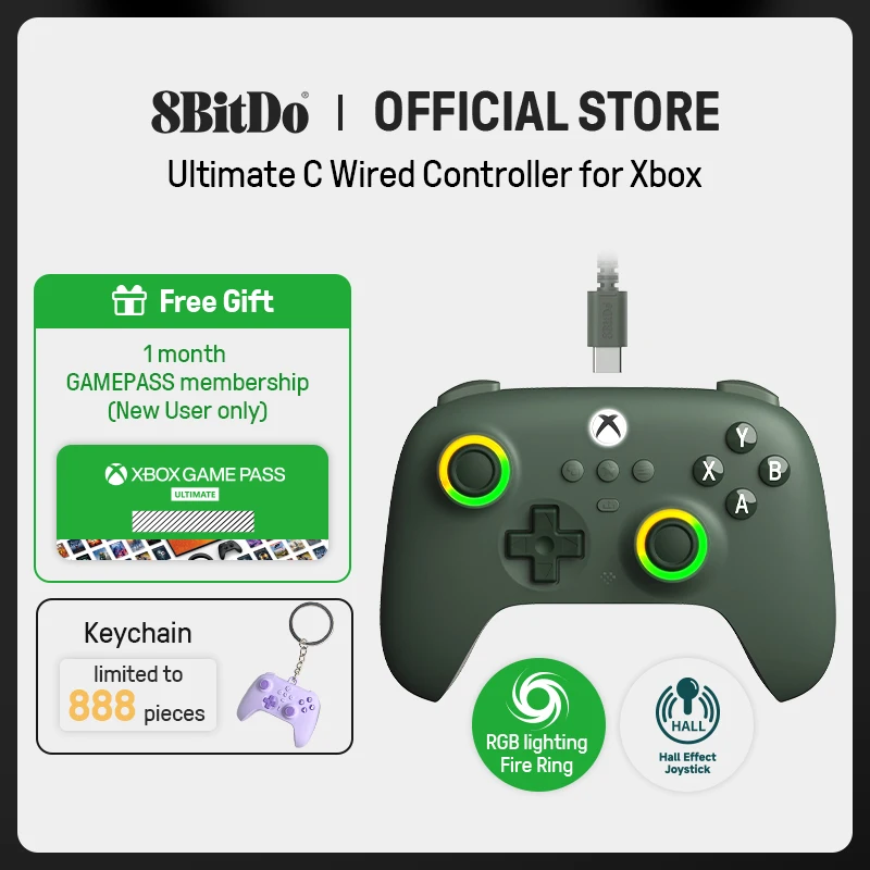 8BitDo-Ultimate-C-Wired-Gaming-Controller-for-Xbox-RGB-Lighting-Fire-Ring-and-Hall-Effect ...