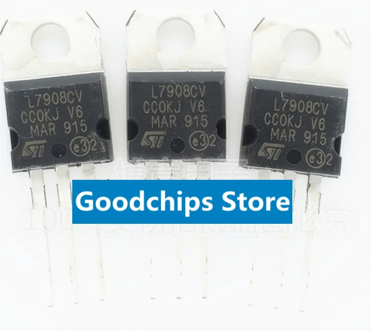 Regulador-de-voltaje-de-tres-terminales-10-piezas-7908-L7908-L7908CV-TO ...