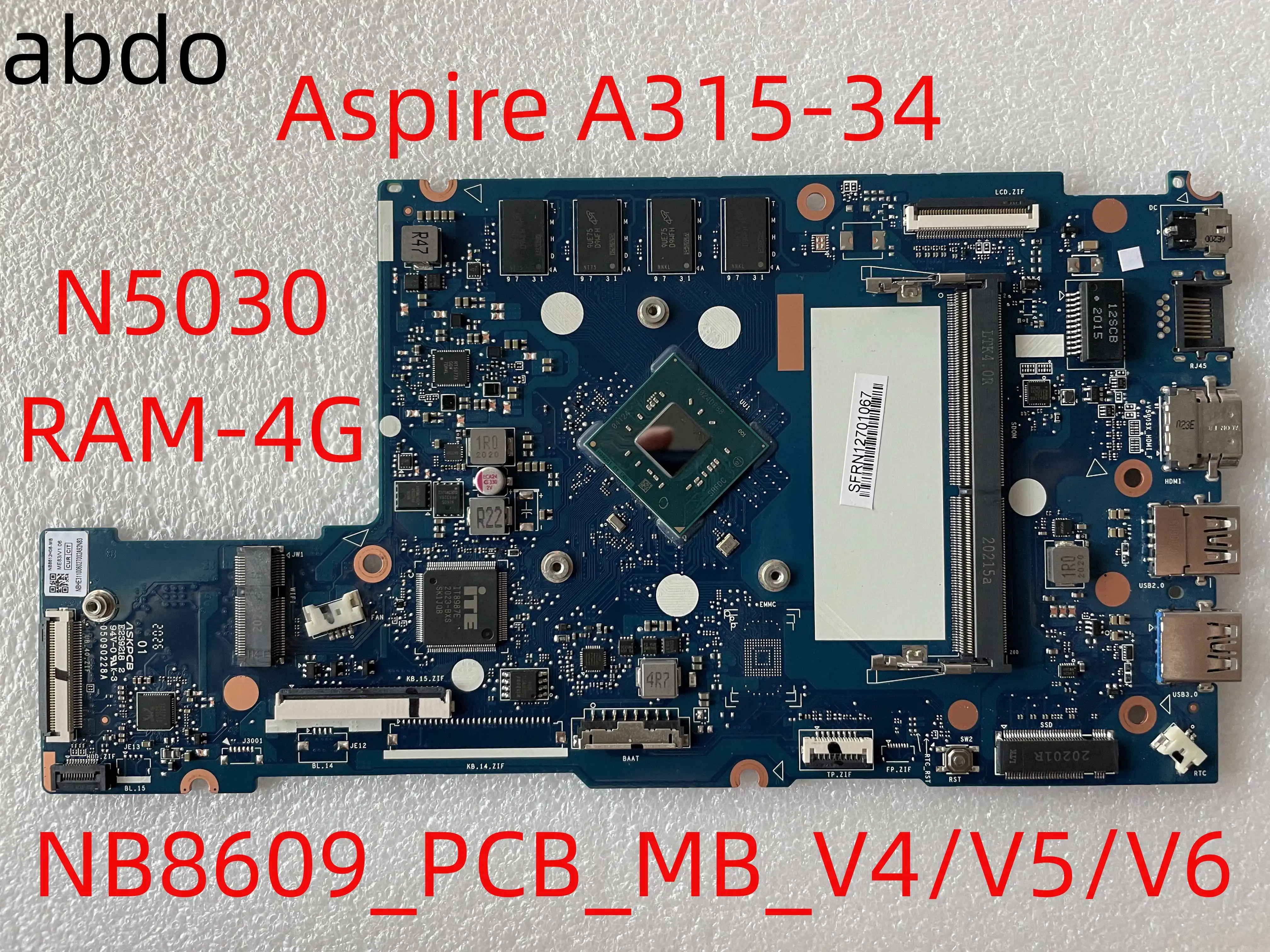 Placa-base-nb8609-para-port-til-Acer-Aspire-A315-34-MB-V4-V5-V6-CPU ...