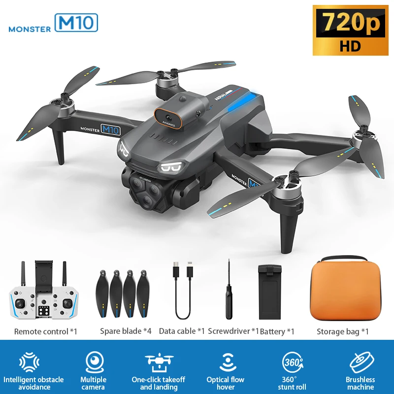 New-M10-Brushless-Drone-720P-HD-Aerial-Photography-Folding-4K-Three ...