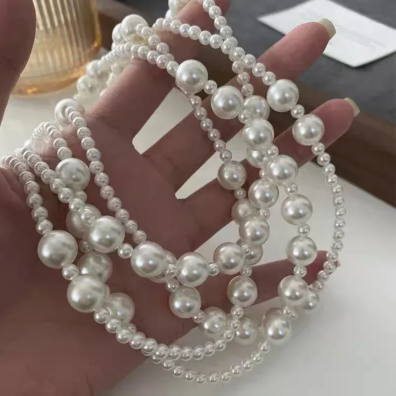 MOONBIFFY Многослойное жемчужное ожерелье | AliExpress