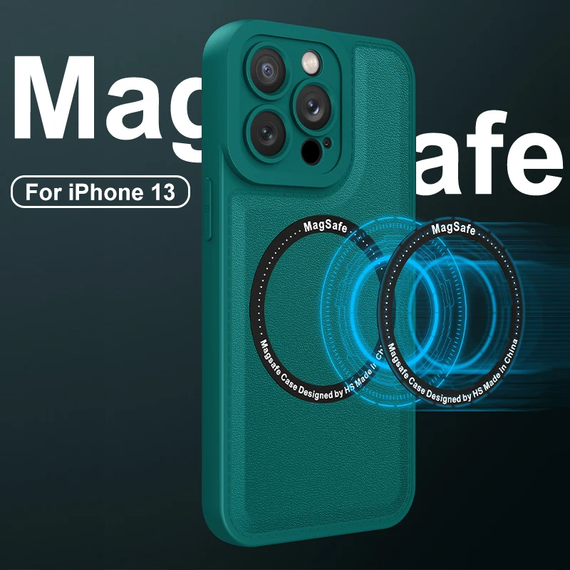 Magsafe funda magnética de carga inalámbrica para iPhone, Protector de silicona suave a prueba ...