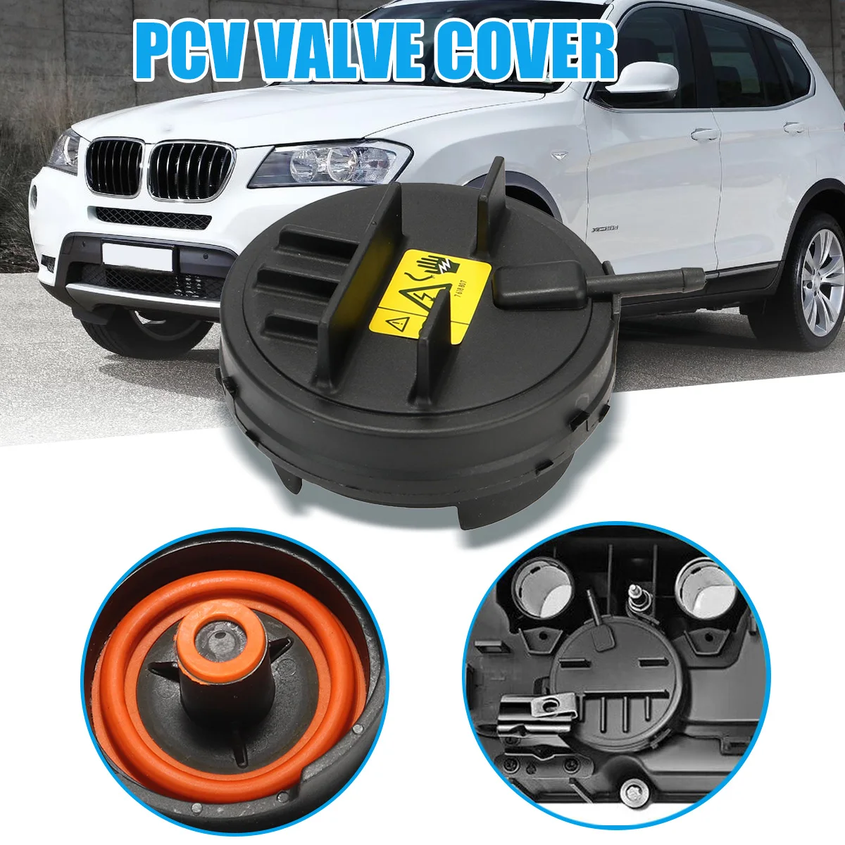 1/2X 11127552281 PCV Valve Cover for BMW N52 N51 3.0L E83 X3 E85 Z4 E89 ...