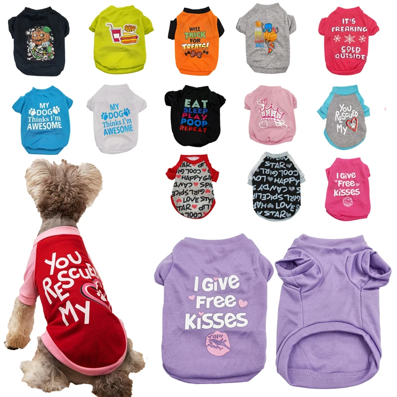 Summer-Dog-Clothes-Pet-T-shirt-Cute-Printed-Dog-Vest-For-Small-Medium ...