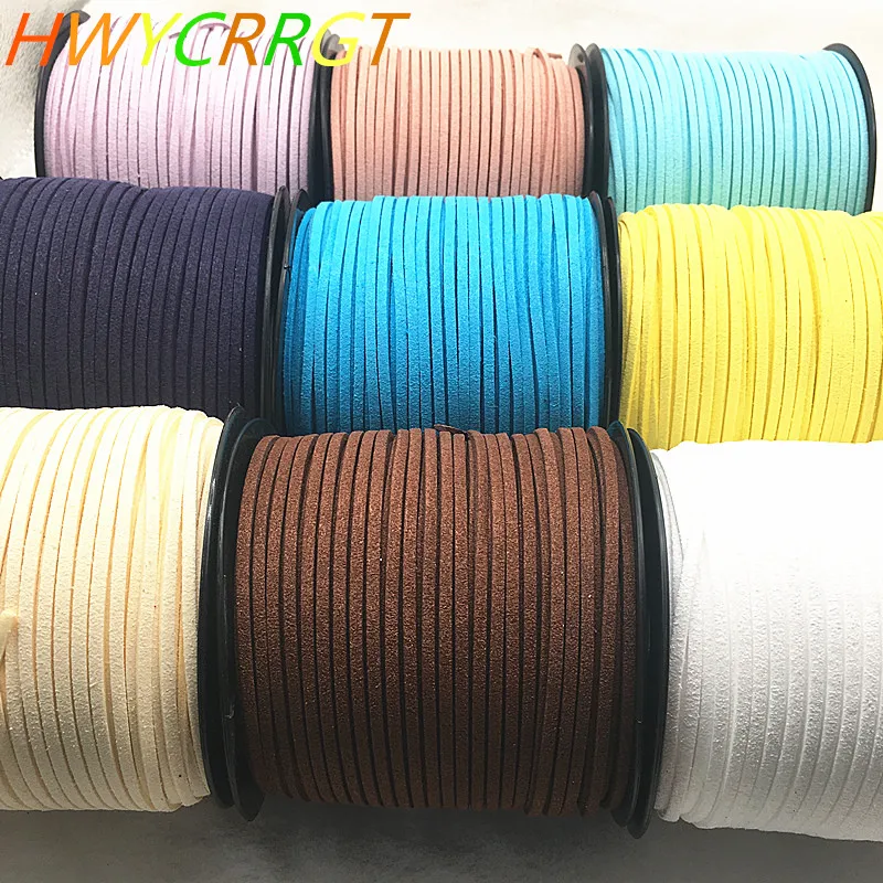 NEW-5yards-lot-3mm-double-sided-Suede-Braided-Cord-Korean-Velvet ...