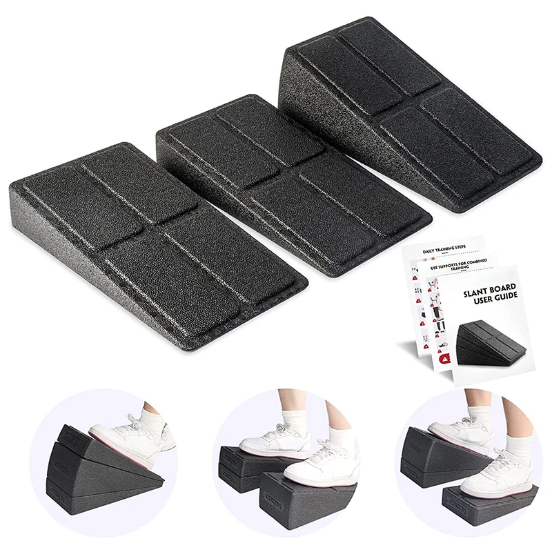 3pcs-Yoga-Bricks-Squat-Wedge-Blocks-Slant-Boards-Adjustable-Non-Slip ...