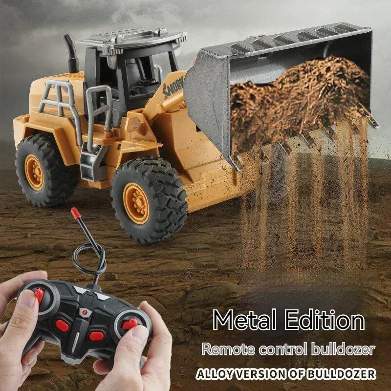 Wireless-Remote-Control-Bulldozer-Alloy-Electric-Loader-Children-s ...