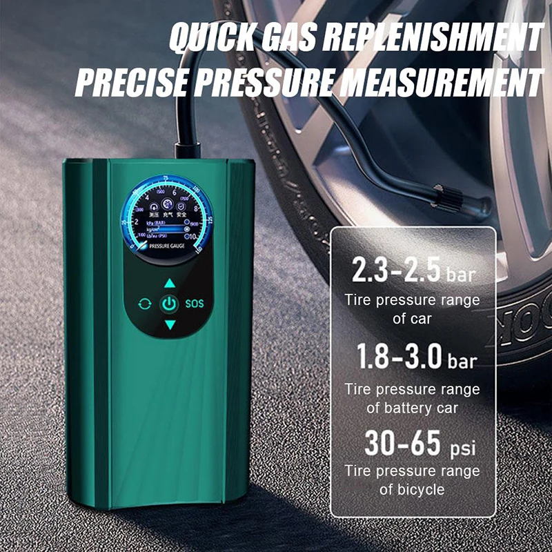 Portable Car Air Pump Machine 12v Powerful Car Pressure Inflatable Pump ...