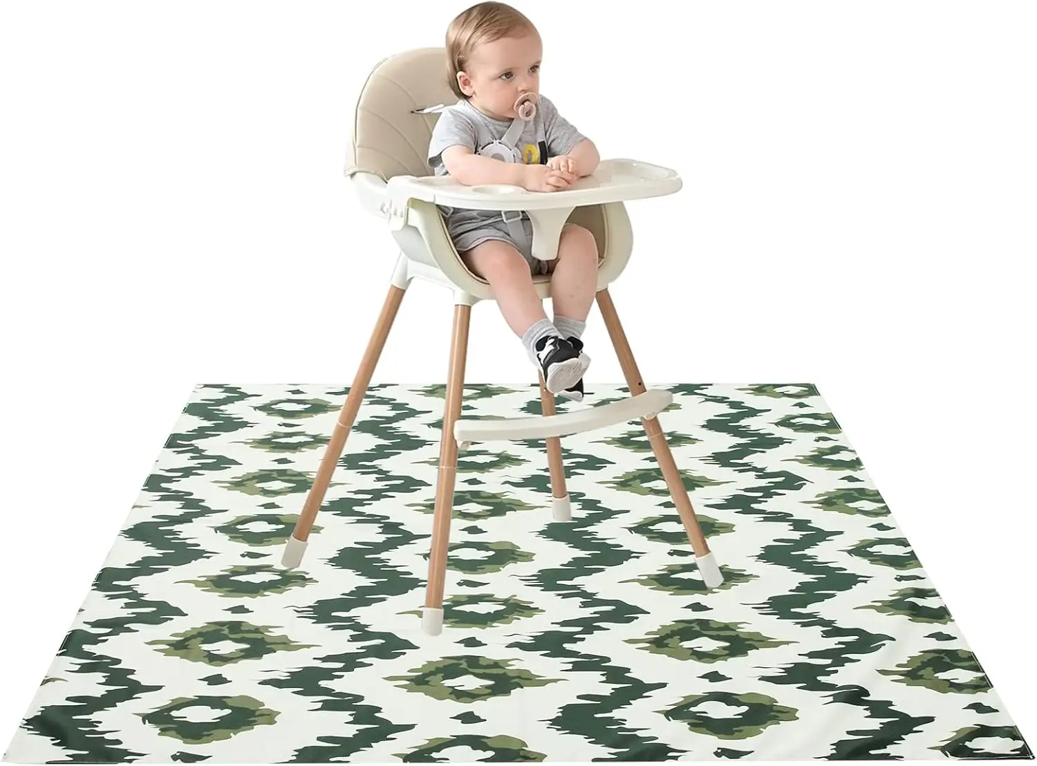 135X140 Cm Baby Floor Mat Splat Mat High Chair Mat Waterproof Mat Play ...