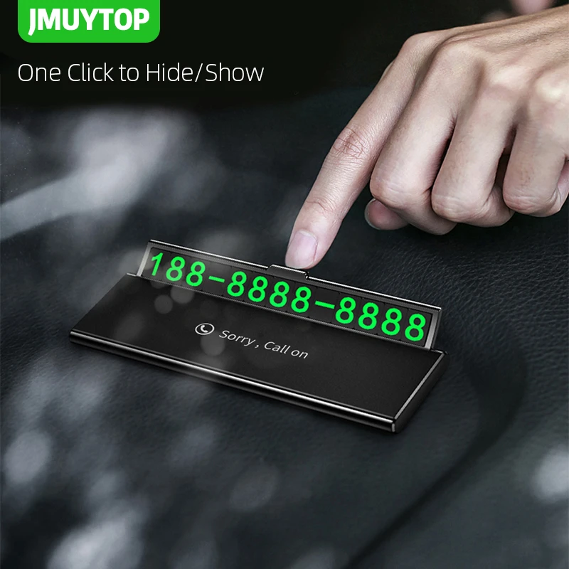 One-click Hid Car Temporary Parking Card Phone Number Ultra-thin Drawer ...