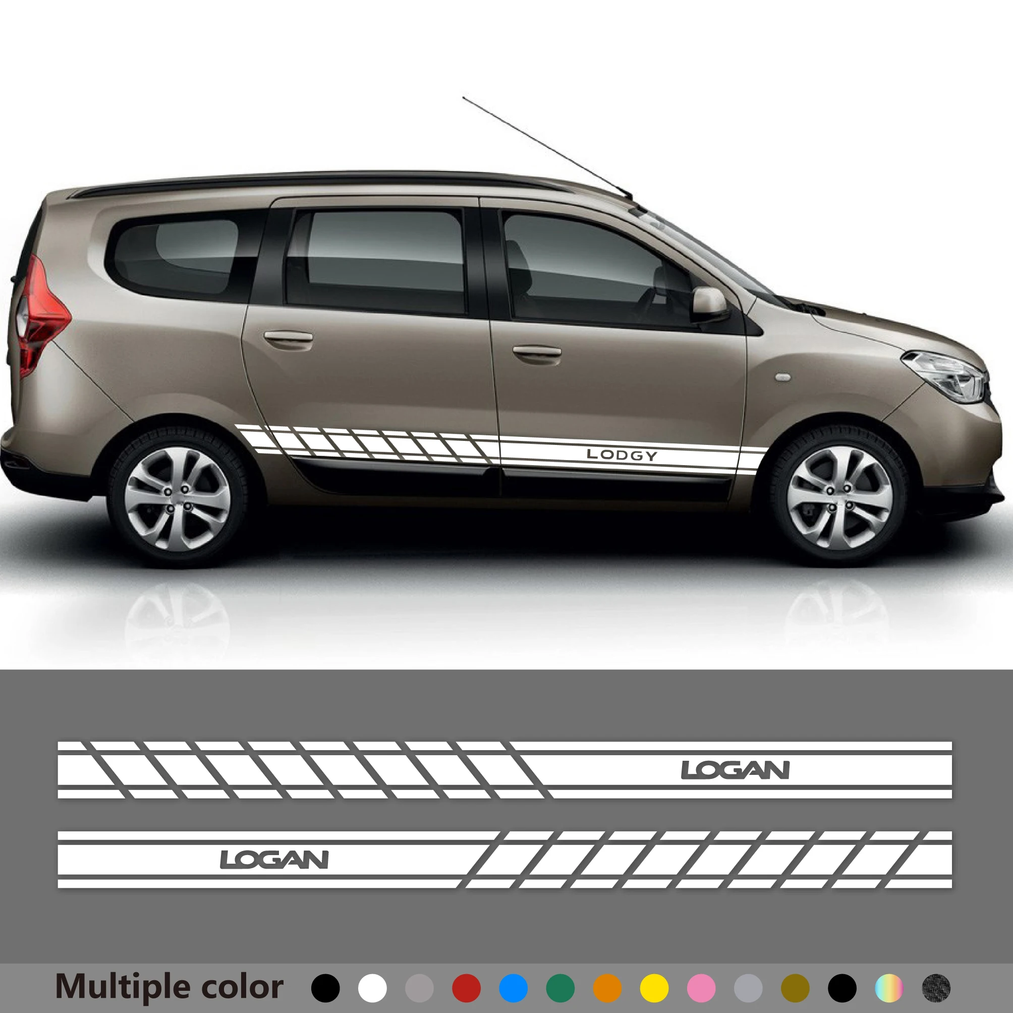 2pcs-Car-Side-Stripe-Stickers-Apply-For-Dacia-Duster-Logan-Sandero ...