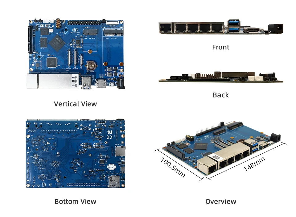 Banana PI BPI R2 Pro Rockchip RK3568 Opensource Router Demo Board Quad ...