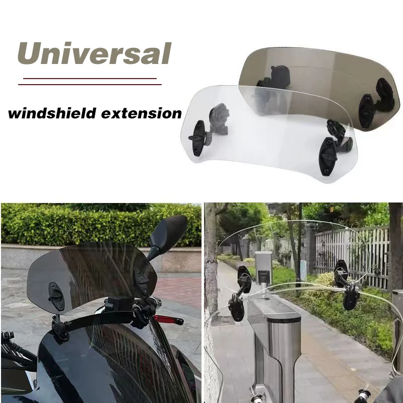 Motorcycle-Windshield-Extension-Spoiler-Windscreen-Air-Deflector-For ...