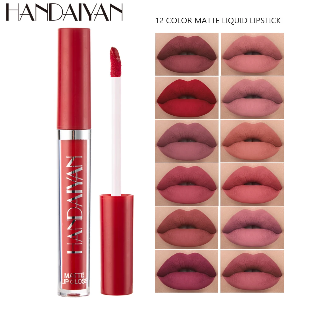 HANDAIYAN-MATTE-LIQUID-LIPSTICK-MAKEUP-LONG-LASTING-NON-STICK-CUP-NON ...