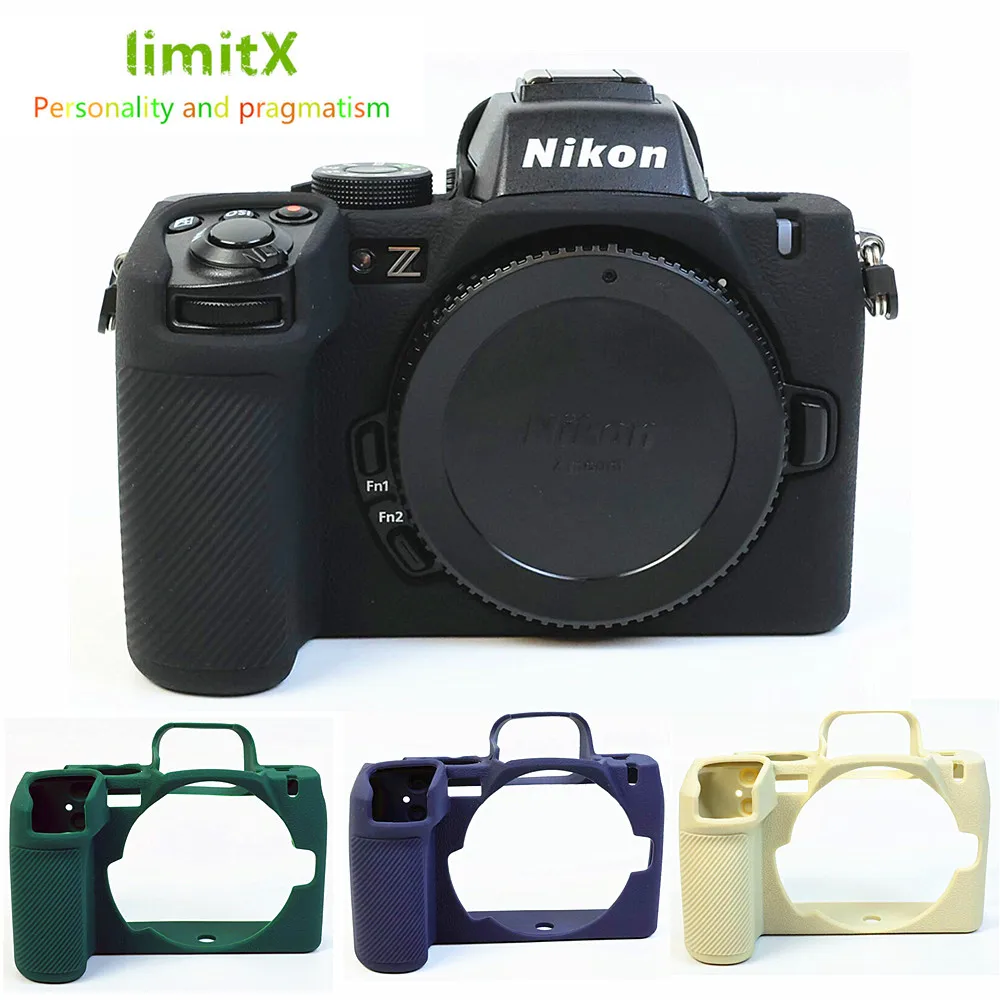 For Nikon Z50II Silicone Armor Skin Case Protective Body Cover ...