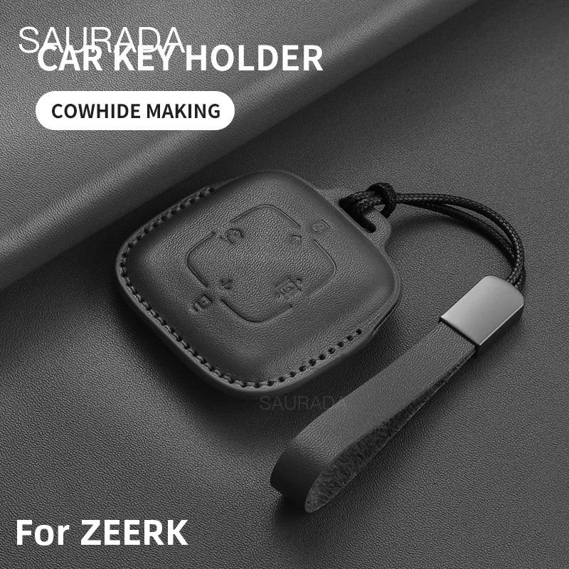 Genuine-leather-fashion-Car-Key-Case-Full-Cover-Shell-Holder-Protection ...