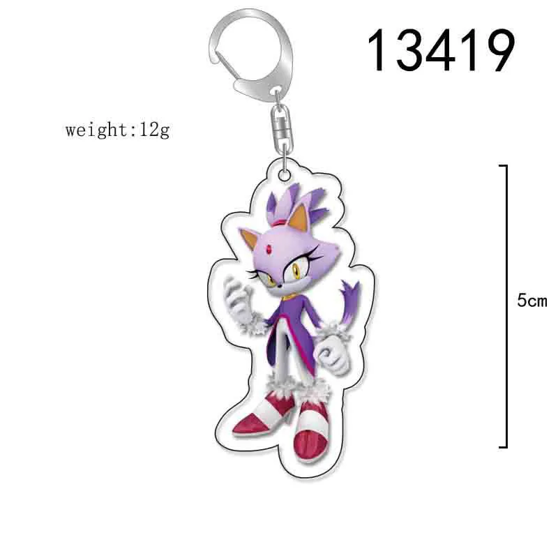 Colgante con figura de dibujos animados de Sonic The Hedgehog, bonito ...