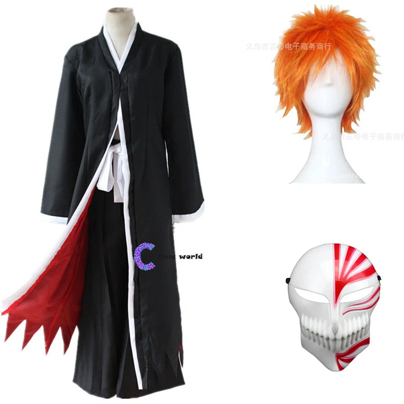 Anime Oriental Japanese Traditional Kimono Samurai BLEACH Kurosaki ...