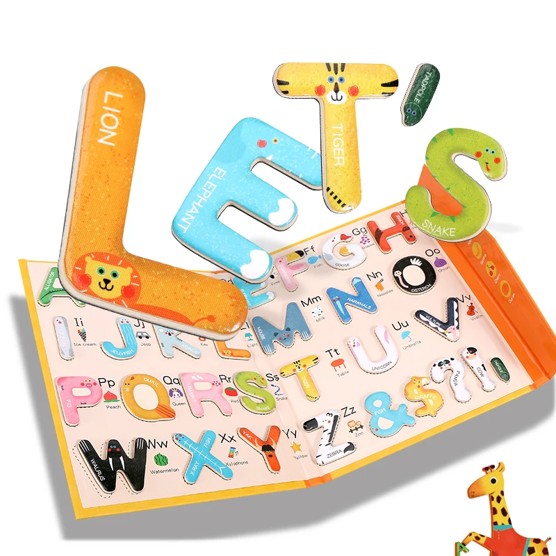 Montessori-Wooden-Magnetic-English-Letters-Board-Game-Alphabets ...